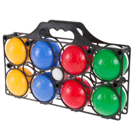 Toy Time Beginner 8 Colorful Bocce Balls Set, Pallino and Carrying Case ...