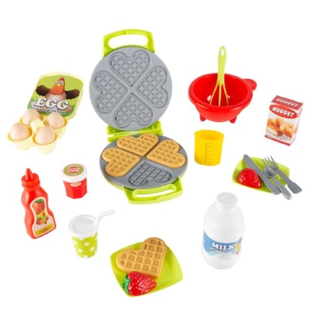 Toy Time Kids Toy Waffle Making Iron Set with Music and Lights Includes ...