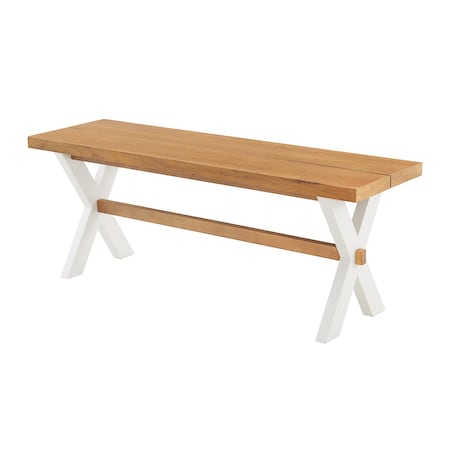 Alaterre Furniture Chelsea 48" Dining Bench ACCH0264WH | Zoro