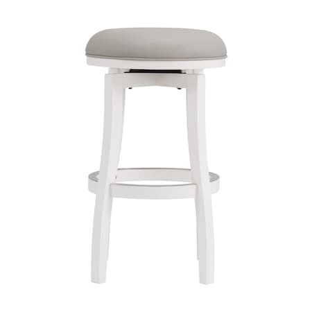 Alaterre Furniture Ellie Bar Height Stool, White ANEL06PDC | Zoro