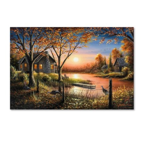 Trademark Fine Art Chuck Black 'An Autumn Sunset' Canvas Art, 22x32 ...
