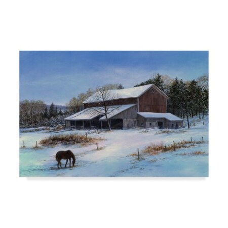 Trademark Fine Art John Morrow 'In a Winter Blue' Canvas Art, 30x47 ...