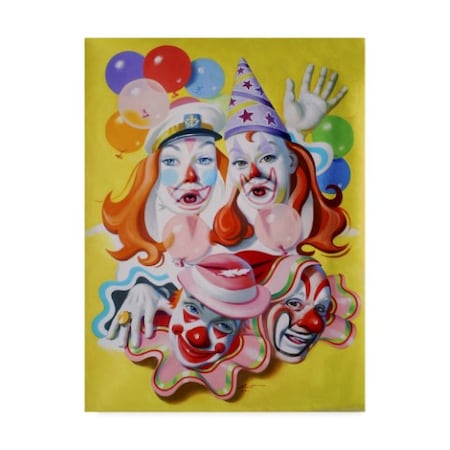 Trademark Fine Art D. Rusty Rust 'Clown Portrait' Canvas Art, 35x47 ...