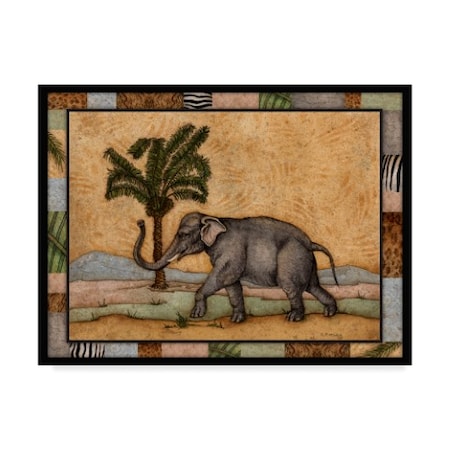 Trademark Fine Art Robin Betterley 'Elephant And Palm Tree' Canvas Art ...