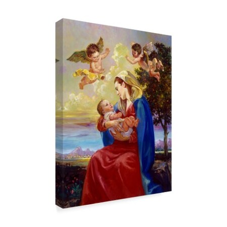 Trademark Fine Art Hal Frenck 'Mother And Child In Red' Canvas Art ...