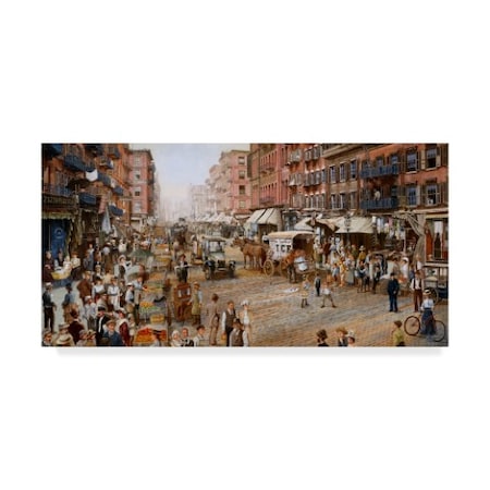 Trademark Fine Art Les Ray 'The Street Merchants' Canvas Art, 10x19 ...