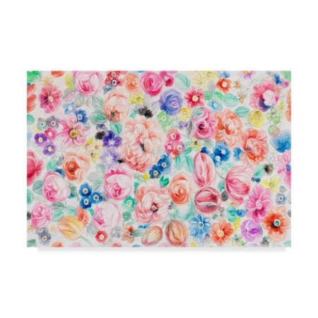 Trademark Fine Art Li Bo 'Festive Flower Patterns 3' Canvas Art, 30x47 ...