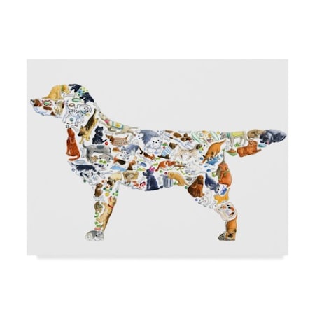 Trademark Fine Art Louise Tate 'Dog Collage' Canvas Art, 24x32 ALI42735 ...