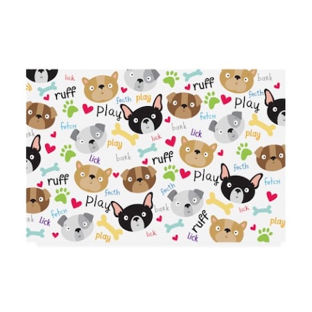 Trademark Fine Art Holli Conger 'Pet Life dog pattern' Canvas Art ...