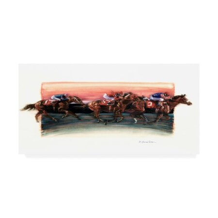 Trademark Fine Art Bruce Dean 'Horse Race' Canvas Art, 12x24 WAG10629 ...