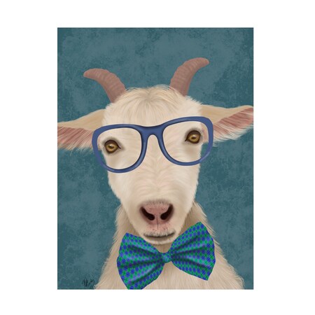 Trademark Fine Art Fab Funky 'Nerdy Goat' Canvas Art, 18x24 WAG18779 ...