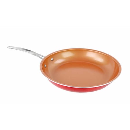 1947Kitchen 9.5 Ultra Nonstick Red Copper Frying Pan With Stainless ...