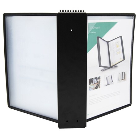 Tarifold Easy Load Wall Display Unit, 10 Black Pockets EZW771 | Zoro