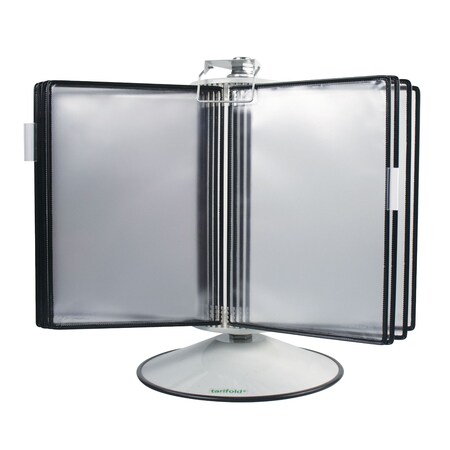 Tarifold Rotary Display Unit Base, 50 Pockets, Black RA295B | Zoro