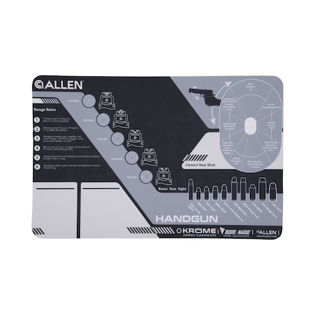 Allen Co Krome Handgun Shooting Range & Cleaning Mat, 16.5 in. L x 11 ...