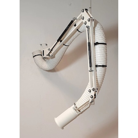 Lev-Co 5' ACID extractor arm c/w 6.3"diameter hose, straight capture ...