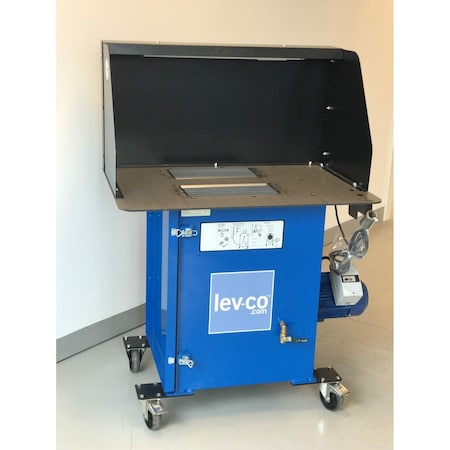 Lev-Co 3' x 2' welding downdraft table, 400-1000 CFM w/ self-cleaning ...