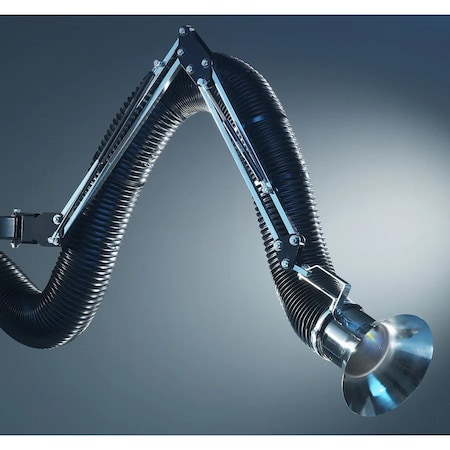 Lev-Co 14' ESD extractor arm c/w 6.3"diameter hose, bell-mouth Capture ...