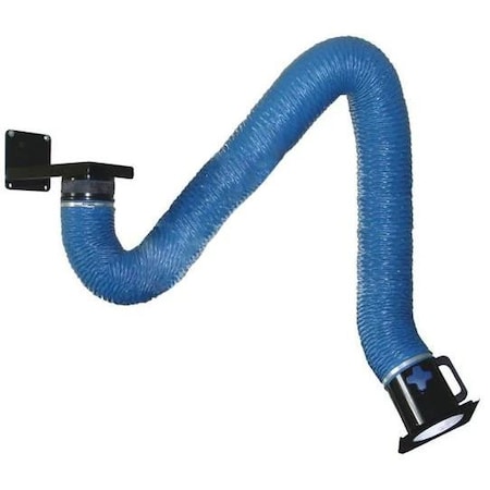Lev-Co 14' extractor arm c/w 6.3"diameter hose, flanged capture hood ...
