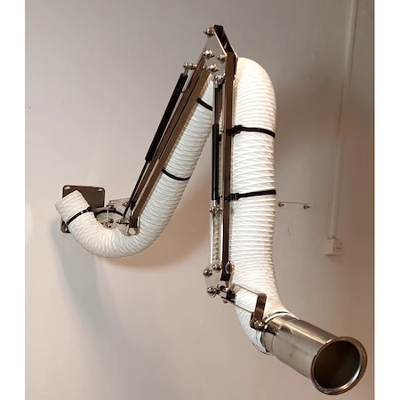 Lev-Co 9' 10" PHARMA extractor arm c/w 4.3"diameter hose, straight ...