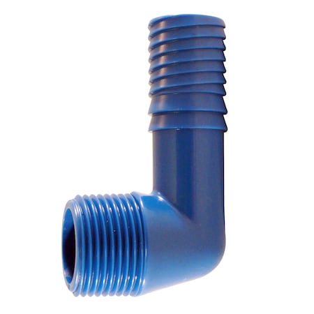 Apollo 3/4 in. Polypropylene Blue Twister Insert 90-Degree x MPT Elbow ...