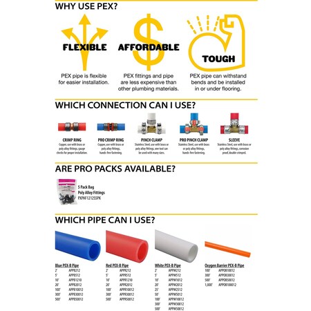 Apollo Pex APXFB1212S $1.78 1/2 in. Brass PEX Barb x Female Swivel ...