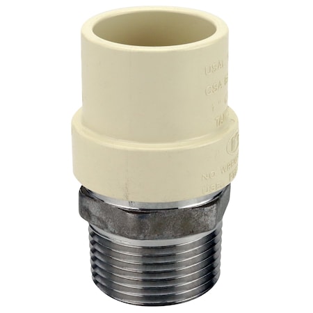 Apollo 1 in. x 1 in. CPVC CTS Slip Stainless Steel MPT Adapter CPVCMA1 ...
