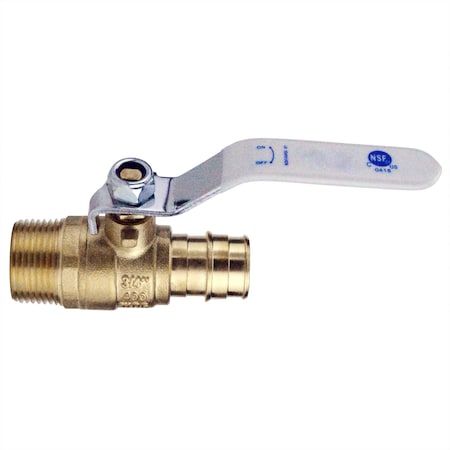 Apollo 3/4 in. Brass PEX-A Barb x 3/4 in. Male Pipe Thread Ball Valve ...