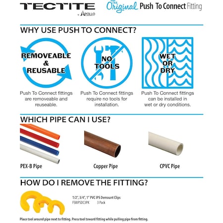 Apollo 3/4 in. Brass Push-To-Connect PVC IPS x 3/4 in. Male Pipe Thread ...