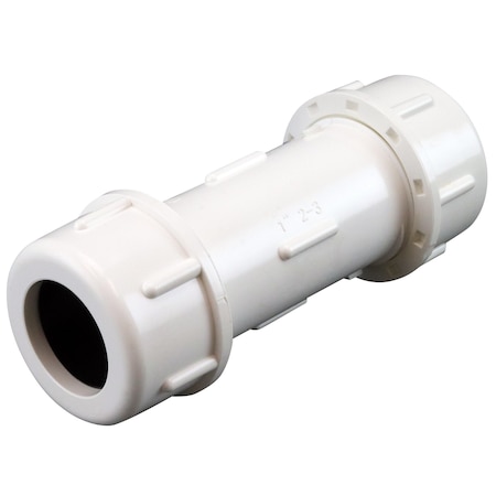 Apollo 1 in. x 1 in. PVC Compression Coupling PVCCOMP1 | Zoro