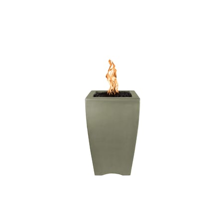 The Outdoor Plus 20 Square Baston Fire Pillar - GFRC Concrete - Ash ...