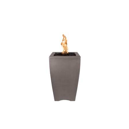 The Outdoor Plus 20 Square Baston Fire Pillar, GFRC Concrete, Chestnut ...