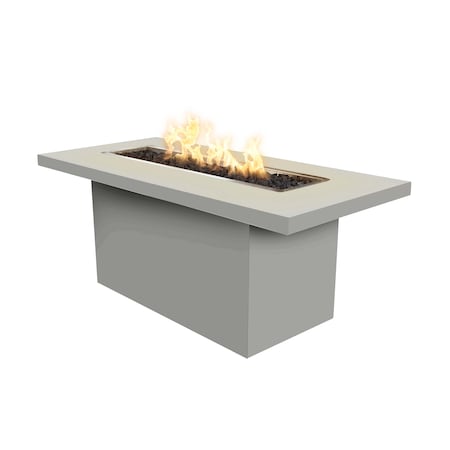 The Outdoor Plus 48 Rectangular Bella Fire Table - Powder Coated Metal ...