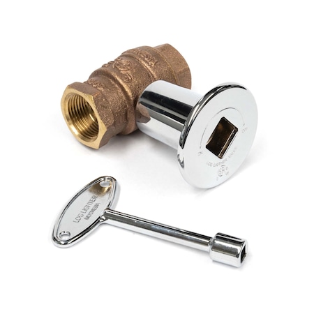 The Outdoor Plus 1/2 Standard Key Valve - Chrome OPT-256 | Zoro