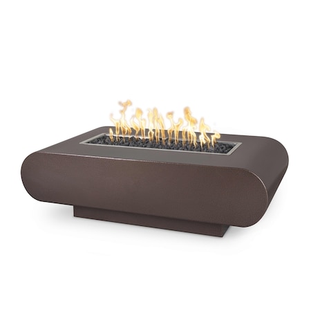 The Outdoor Plus 72 Rectangular La Jolla Fire Pit, Powder Coated Metal ...
