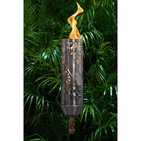 The Outdoor Plus Tiki Torch with Original TOP Torch Base - Stainless ...
