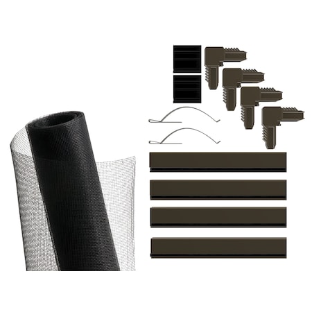 Ritescreen 36 in. x 36 in., Window Screen Frame Kit, Aluminum, Bronze ...