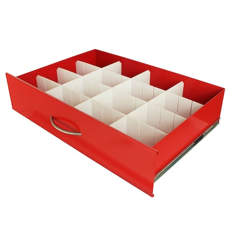 Harloff Standard MDS30 Adjustable Plastic Divider Set, 6 Inch Drawers ...