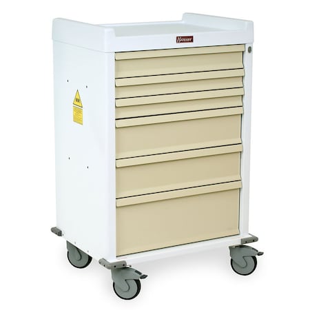 Mri Safe Carts MR-Conditional 6 Drawer Anesthesia Cart, Key locking ...