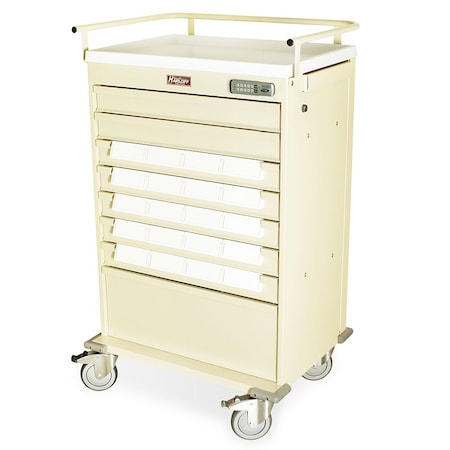 V-Series Carts Value Med-Bin Cart with Pushbutton E-Lock and Key Lock ...
