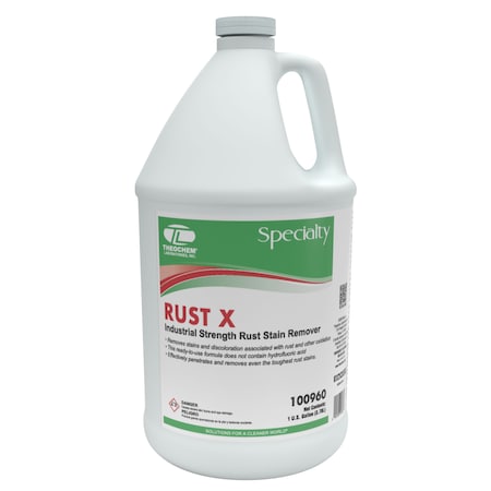 Theochem RUST X - 4/1 GL CASE, Rust Stain Remover, 4PK 100960-99990-7G ...