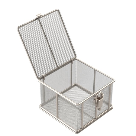 Anysizebasket Rectangular Wire Mesh Basket: 6Lx6Wx4H, 304 SS, 3/16 Rod ...