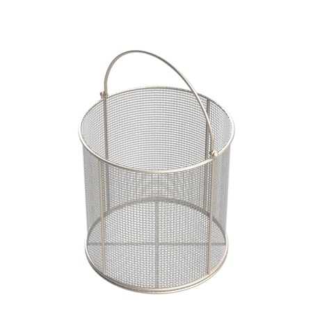 Anysizebasket Round Wire Mesh Basket: 9Dia. x 9H, 304 SS, 3/16 Rod ...