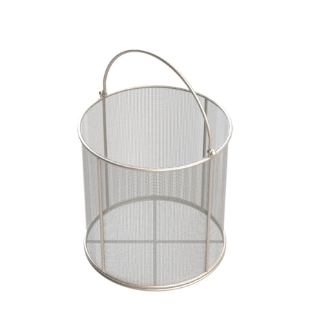 Anysizebasket Round Wire Mesh Basket: 9Dia. x 9H, 304 SS, 3/16 Rod ...