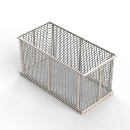 Anysizebasket Rectangular Wire Mesh Basket: 12Lx6Wx6H, 304 SS, 1/4 Rod ...