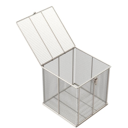 Anysizebasket Rectangular Wire Mesh Basket: 12Lx12Wx12H, 304 SS, 1/4 ...