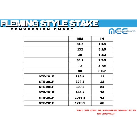 Tie 4 Safe 24" Fleming Style Stake Body Stake for Stake Trucks Flatbed ...