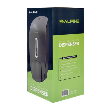 Alpine Industries Soap & Hand Sanitizer Dispenser, Surface Mounted, 800 ...