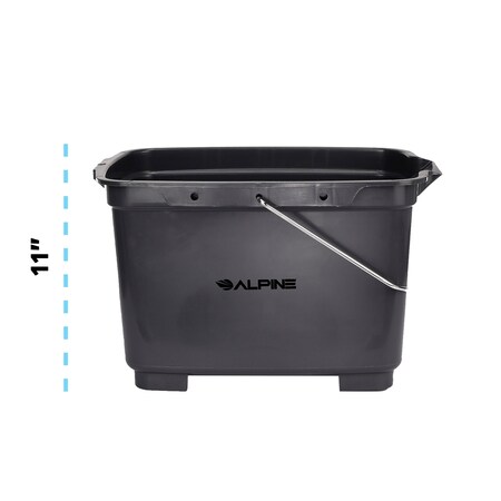 Alpine Industries 19.5 Qt. Gray Divided Plastic Bucket / Caddy 486-D | Zoro