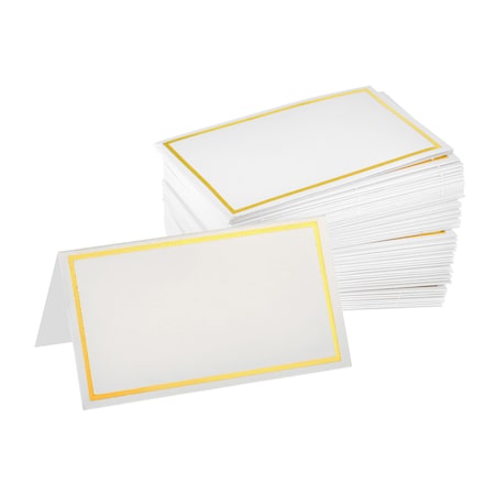 Alpine Industries Place Cards with Gold Border 2" x 3.5", PK100 493-01 ...